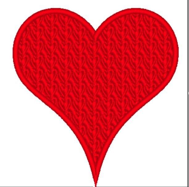 4 Heart Embroidery Design File Machine Embroidery 4x4hoop Valentine's ...