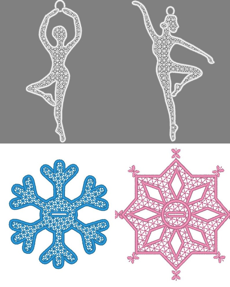 BALLERINA FSL Machine Embroidery Design 2 Patterns PES Ballerina Fsl ...