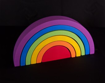Wood Stack Rainbow - Etsy