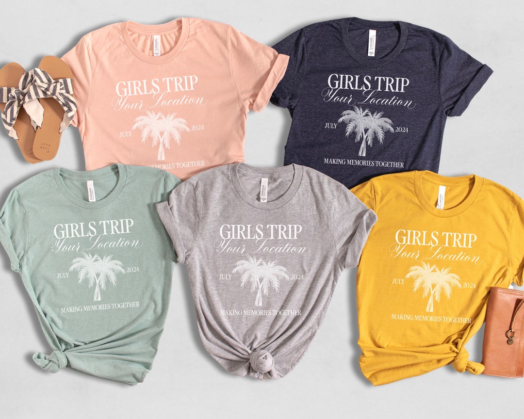 Custom Girls Vacation Tshirt, Custom Girls Trip Shirts, Personalized ...