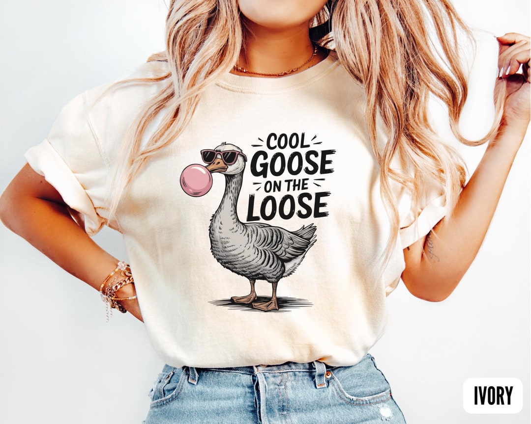 Funny Goose Shirt, Cool Goose on the Loose Tee, Cute Comfort Colors ...