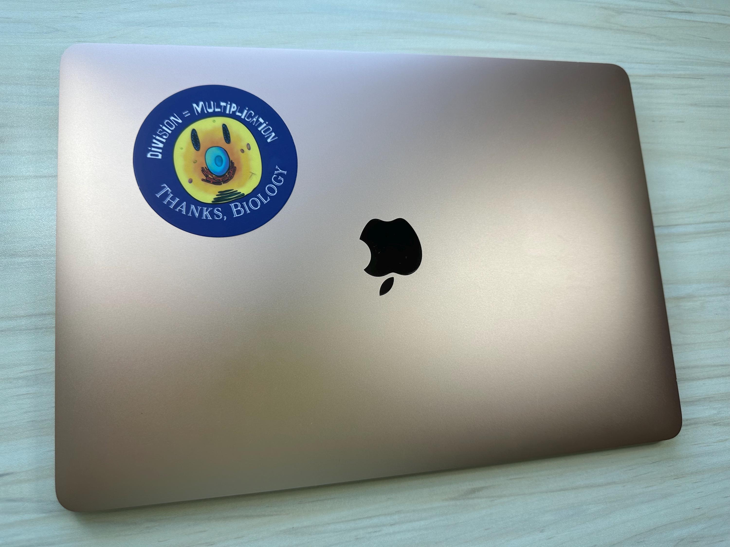 Funny Cell Biology Vinyl Sticker: Cell Division Joke, Smiley Face Decal ...