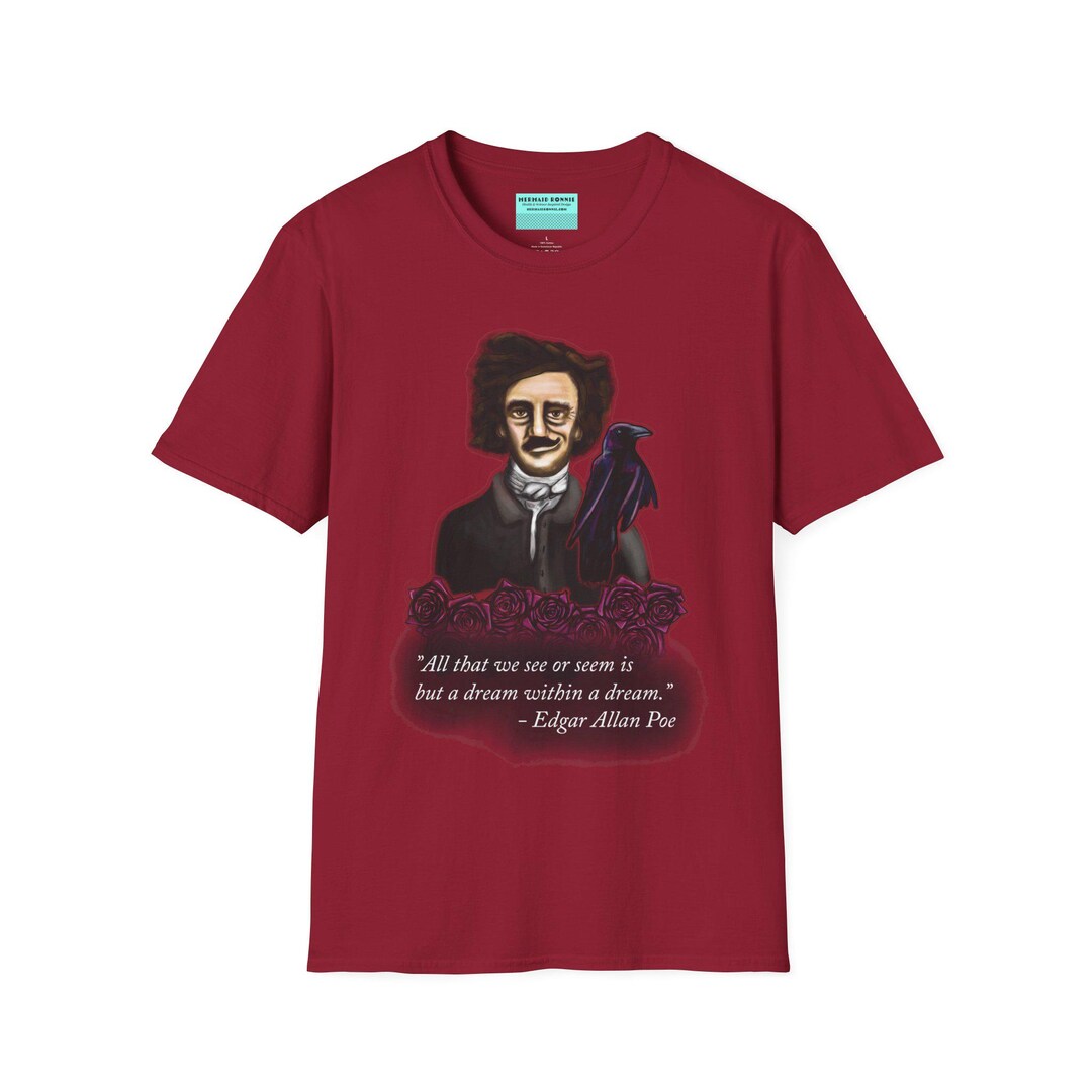 Edgar Allan Poe Shirt, Dark Academia Shirt, Literary Shirt, Poetry ...