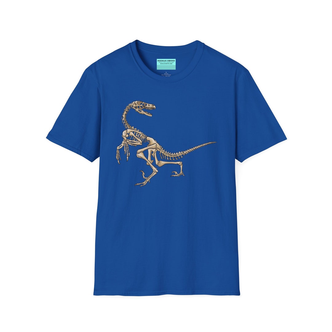 Dinosaur Skeleton Raptor Shirt Velociraptor Paleontology Shirt, Gift ...