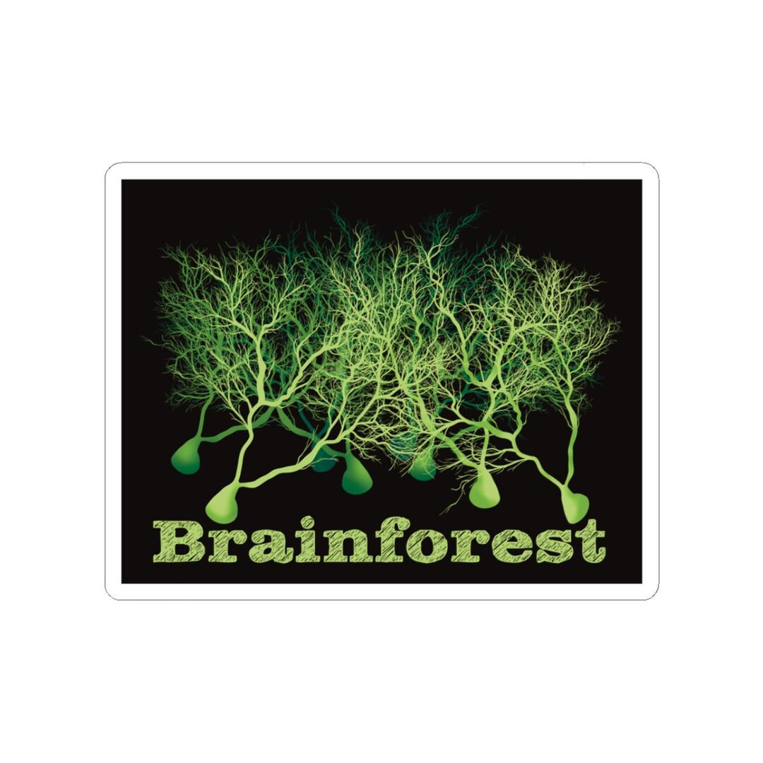 Brainforest Neuroscience Sticker, Purkinje Cell Forest Vinyl Decal ...
