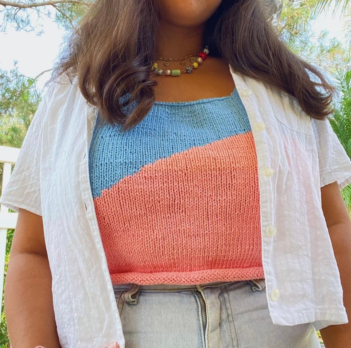 Wavey Crop Top Knitting Pattern - Etsy