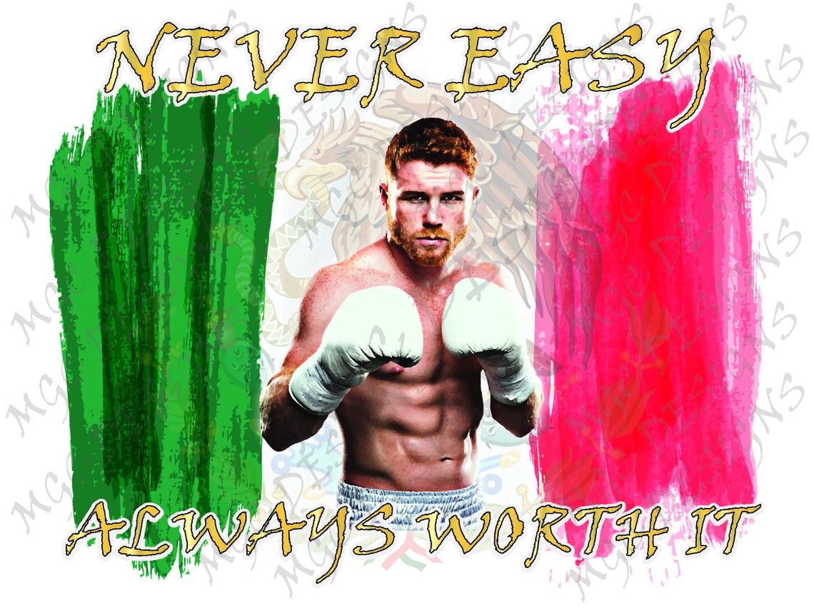 Canelo Boxing Mexican Flag PNG Download - Etsy