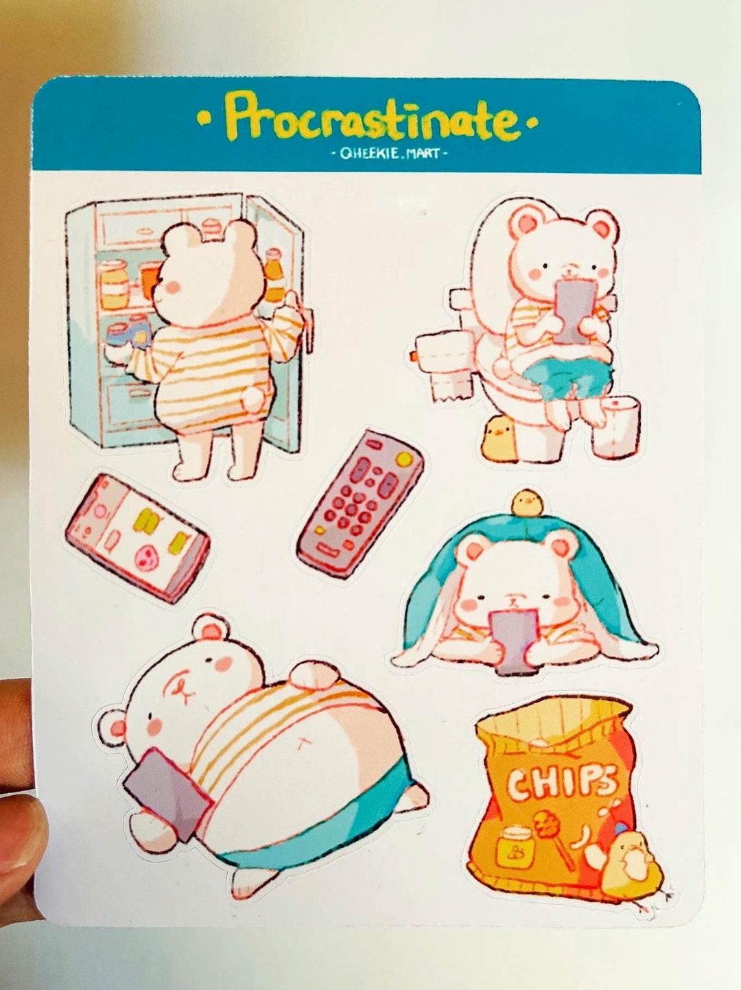 Procrastinate Sticker Sheet - Etsy