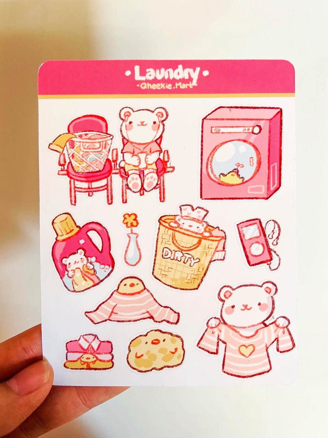 Laundry Sticker Sheet - Etsy