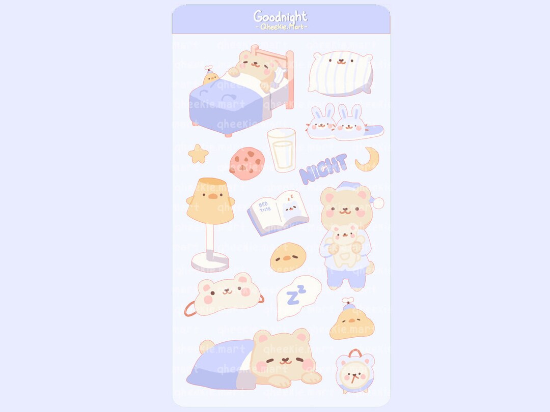 Goodnight Matte Sticker Sheet - Etsy