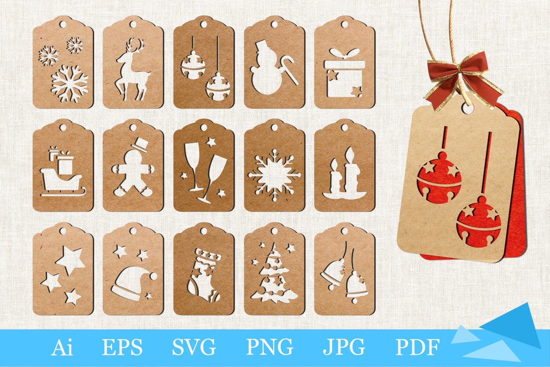 Christmas Svg Gift Tags | Gift Tags Labels Cut Files - Etsy