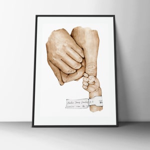 Personalised New Born Print, Welcome to the World Print, New Baby Print ...