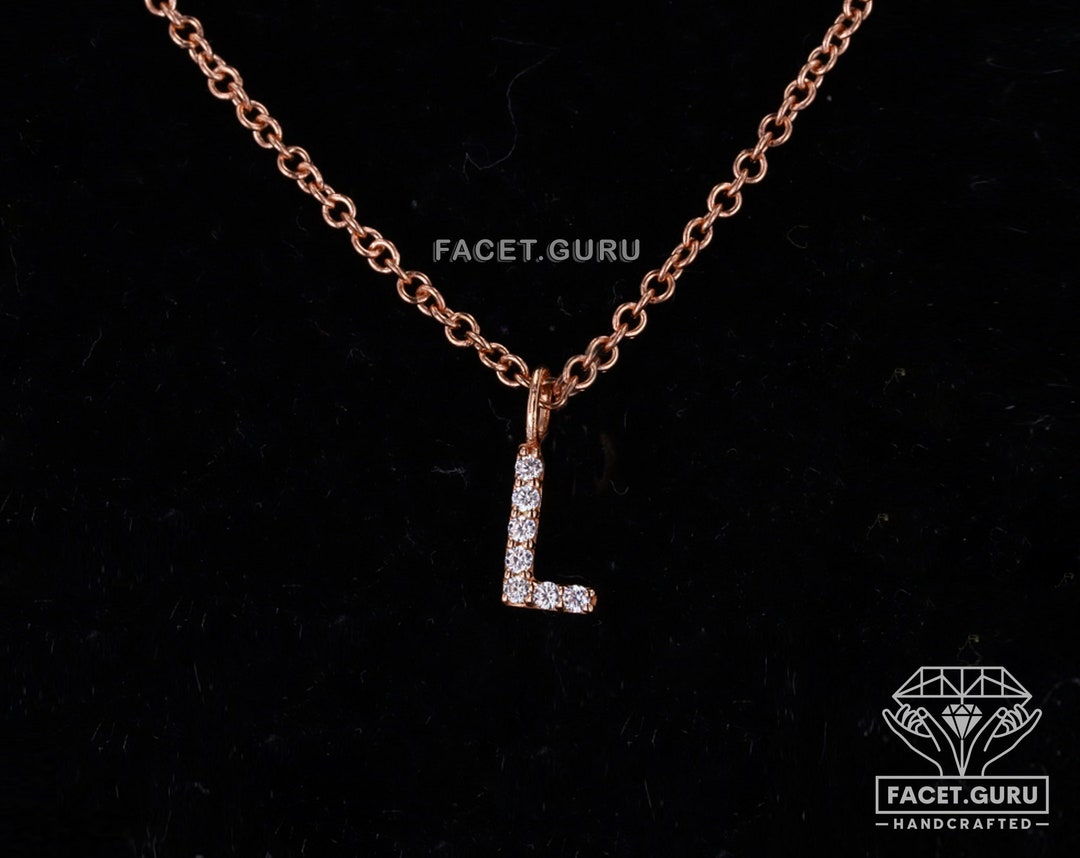 Personalized Pendant/necklace, Name Letter Pendant With Cable Chain, A ...