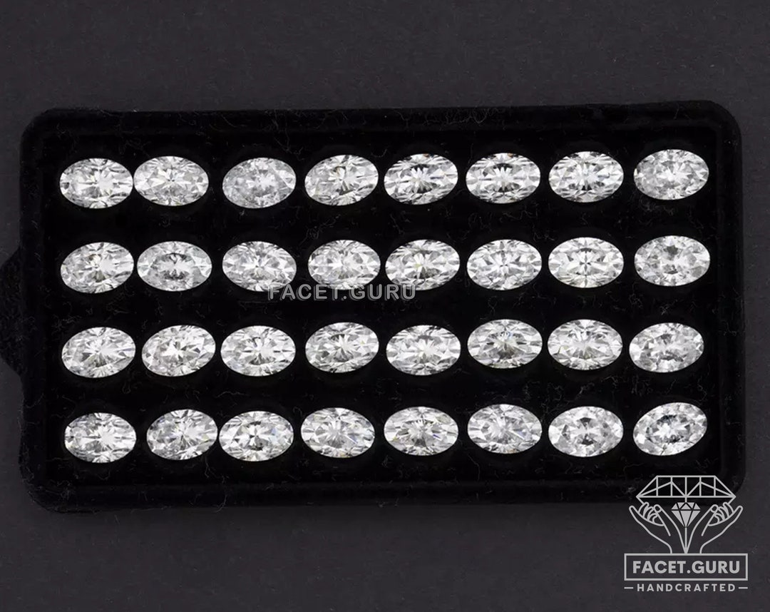 8.5x6.5 to 11x9 MM Sparky D White Color Oval Diamond Cut Loose ...