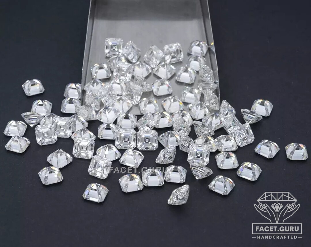 3x3 to 6x6 MM Wonderful D White Color Asscher Diamond Cut - Etsy