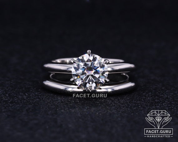 Plain Matching Band With Solitaire Basket Set Ring Six Claw - Etsy ...