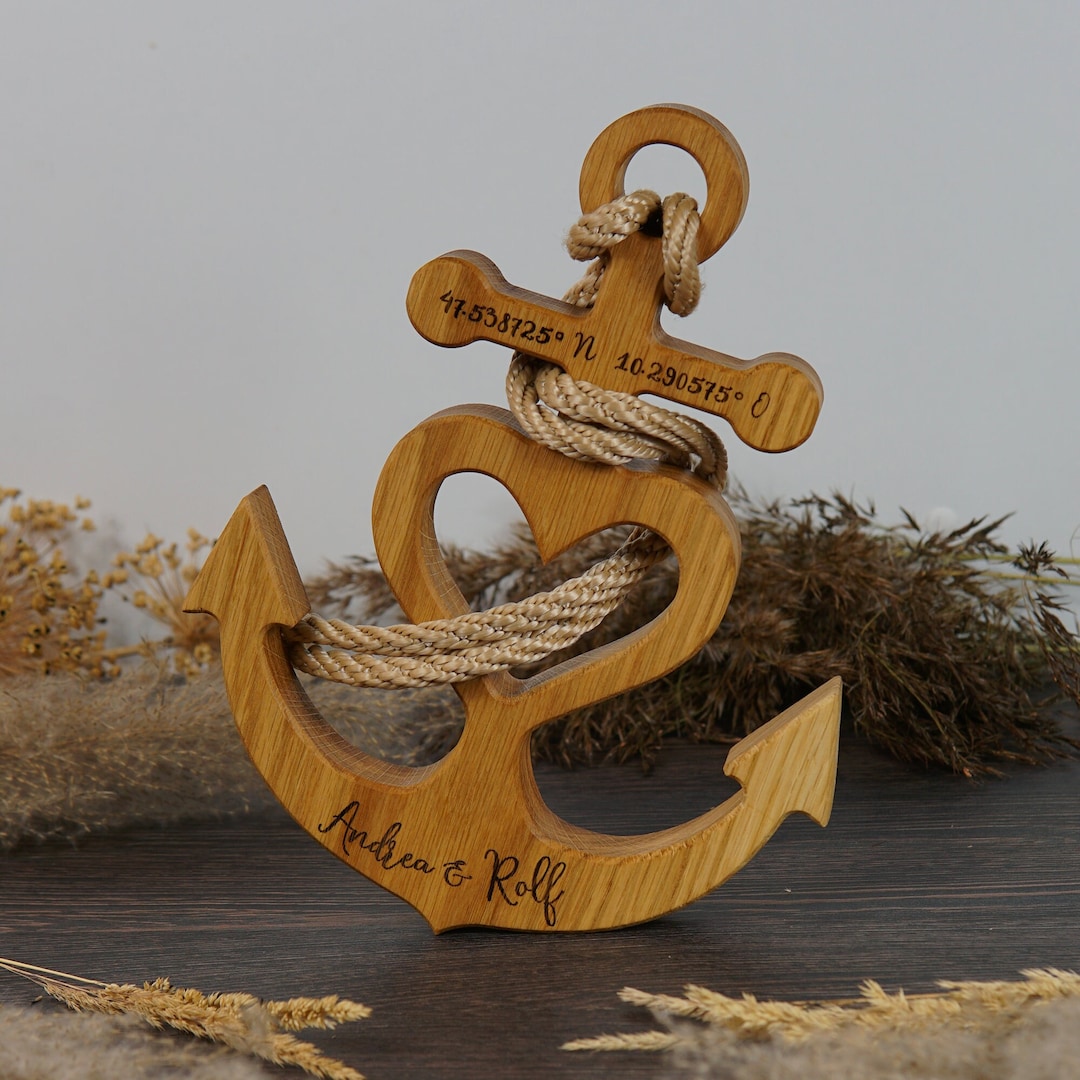 Personalized Anchor With Heart as a Housewarming Gift for Couples or ...