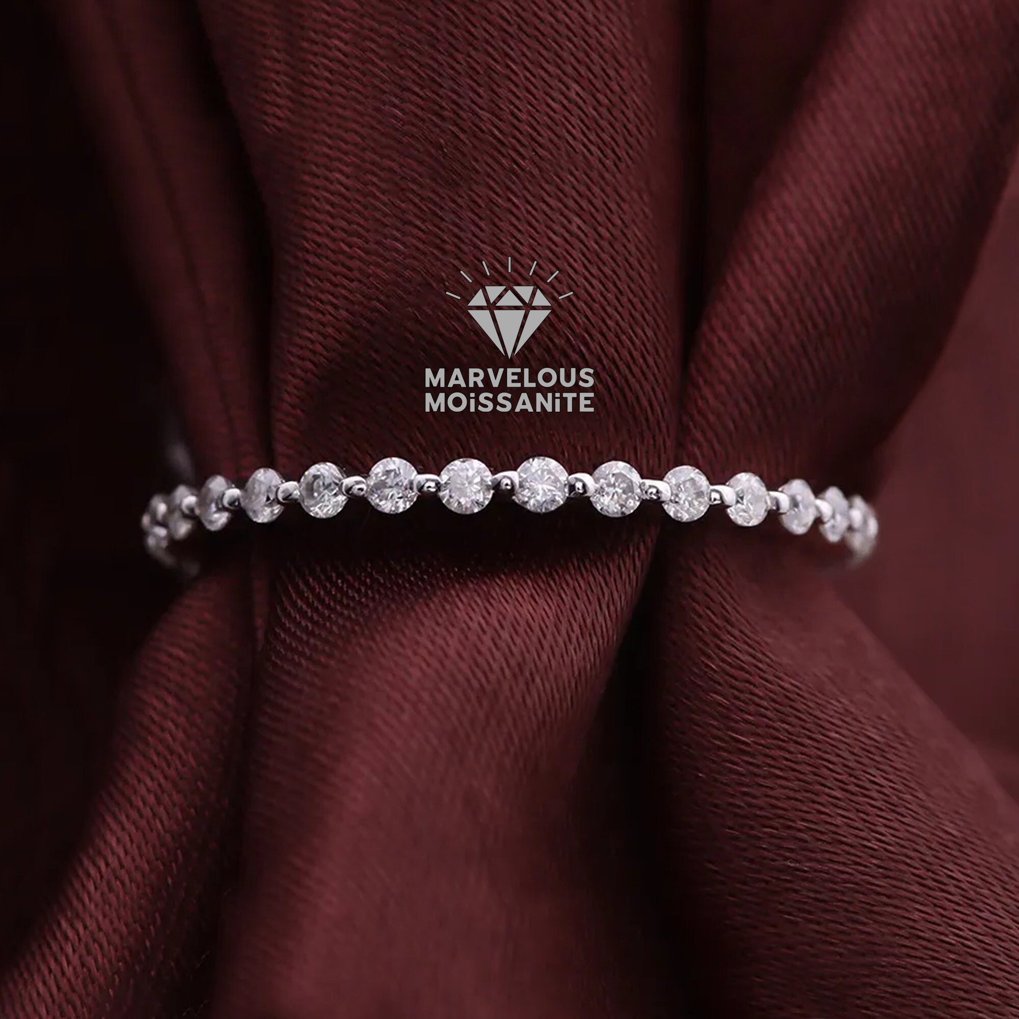 Unique Bubble Prong Stacking Wedding Band Full Eternity Round - Etsy