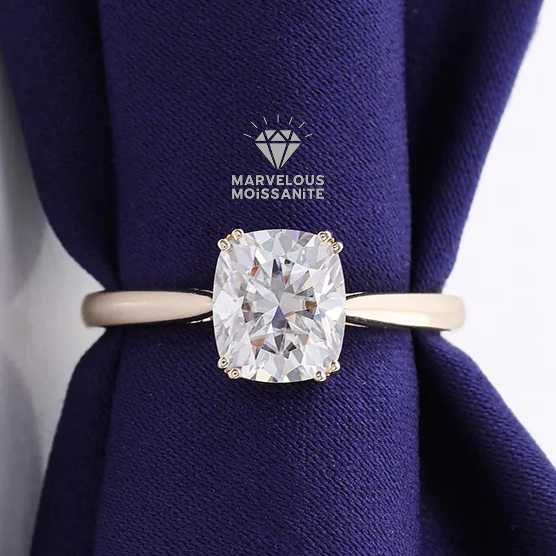 Simple Solitaire Cathedral Set Wedding Ring, Dainty 2/ 2.5/ 3.5 Carat ...