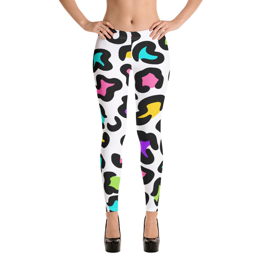 Multi Colored Leopard Leggings - Etsy UK