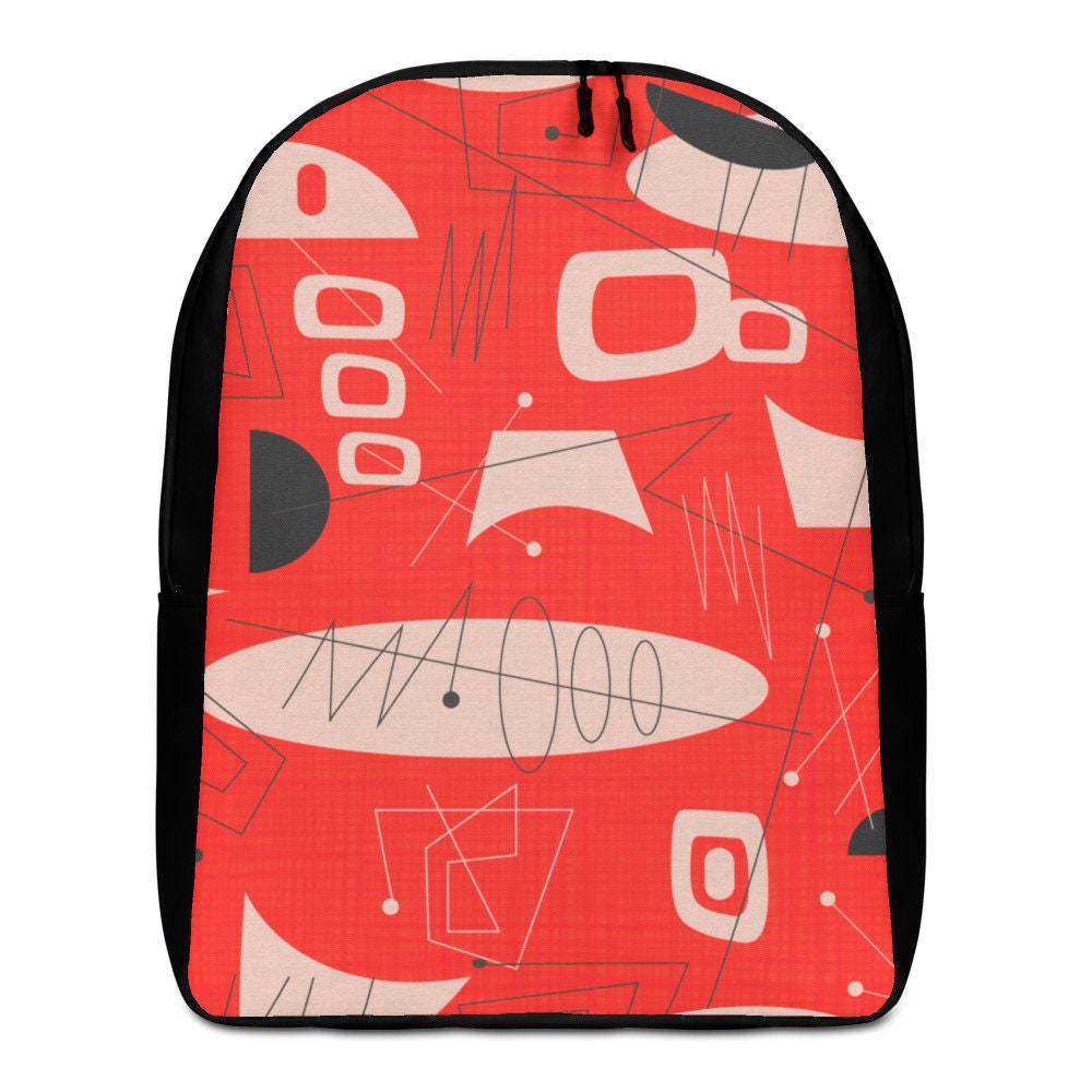 Really Red Mid-century Modern Minimalist Backpack - Etsy