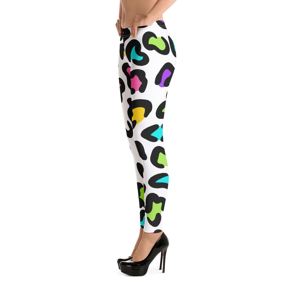 Multi Colored Leopard Leggings - Etsy UK