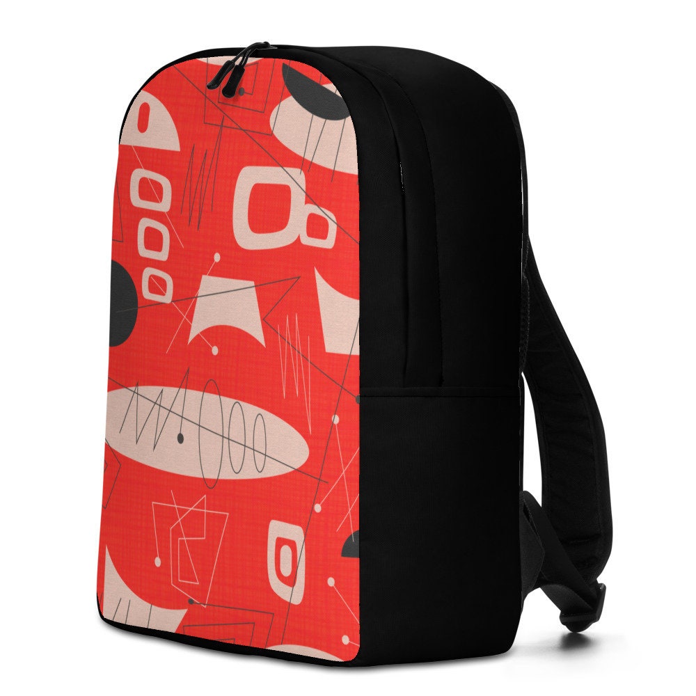 Really Red Mid-century Modern Minimalist Backpack - Etsy