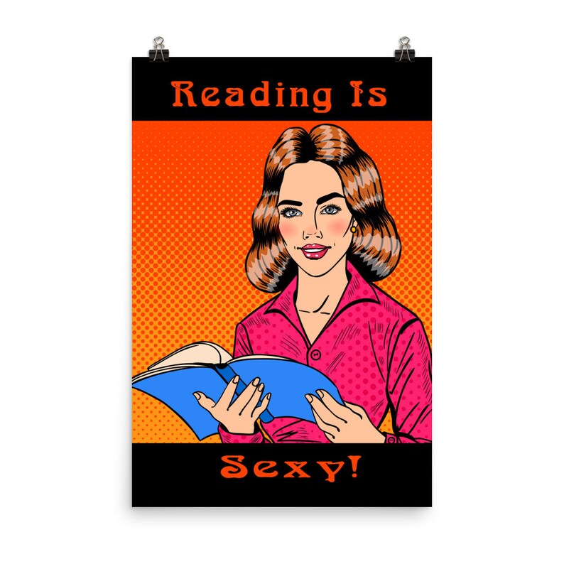Reading Is Sexy Poster Etsy
