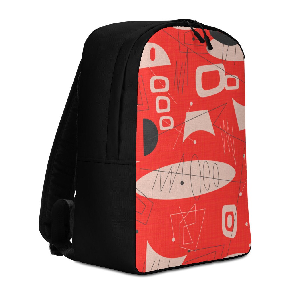 Really Red Mid-century Modern Minimalist Backpack - Etsy