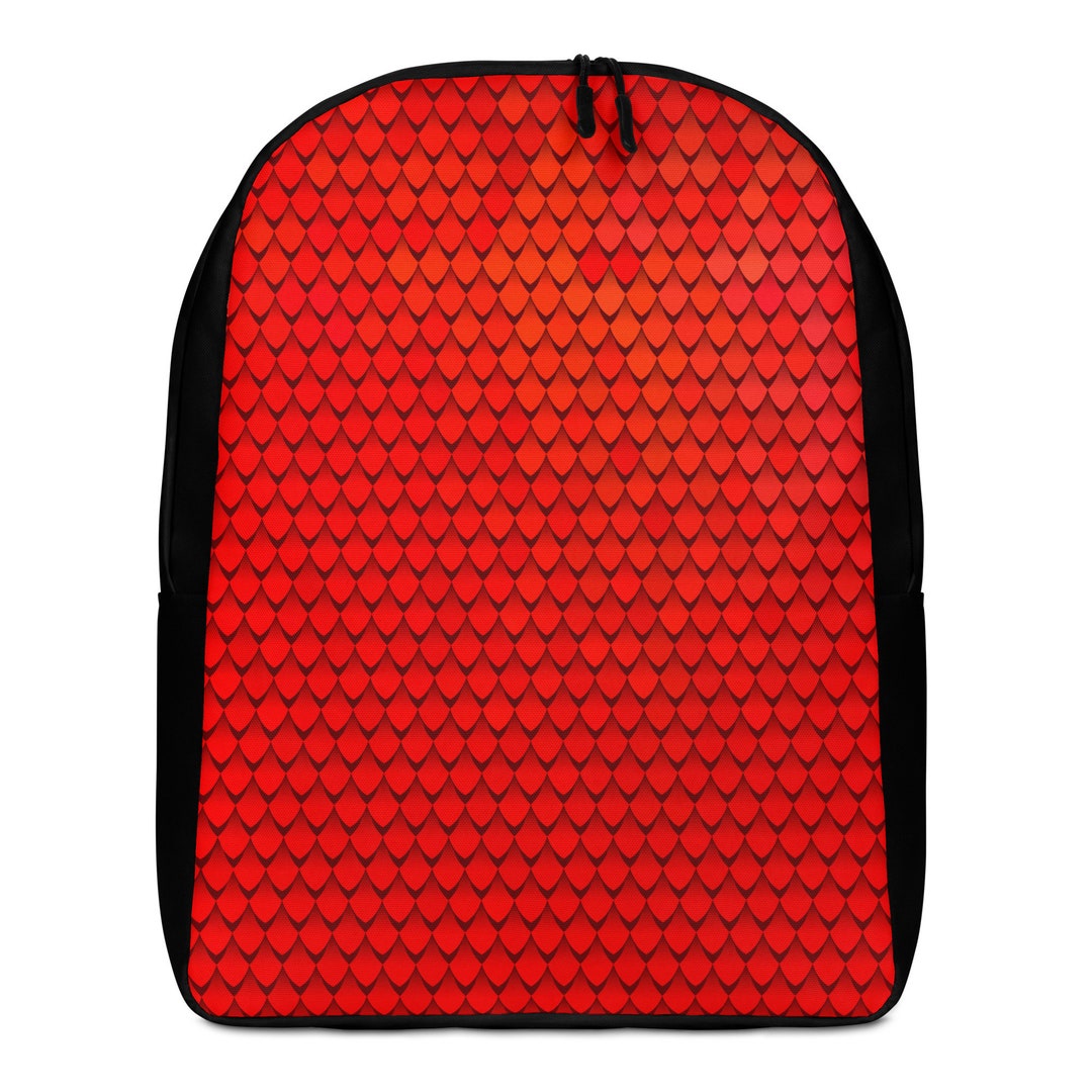 Bright Red Snake Minimalist Backpack - Etsy