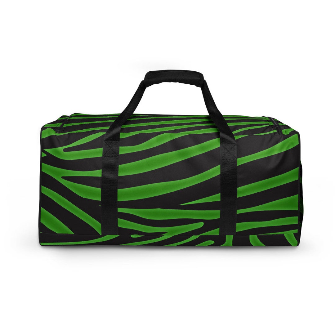 Green Zebra Duffle Bag - Etsy
