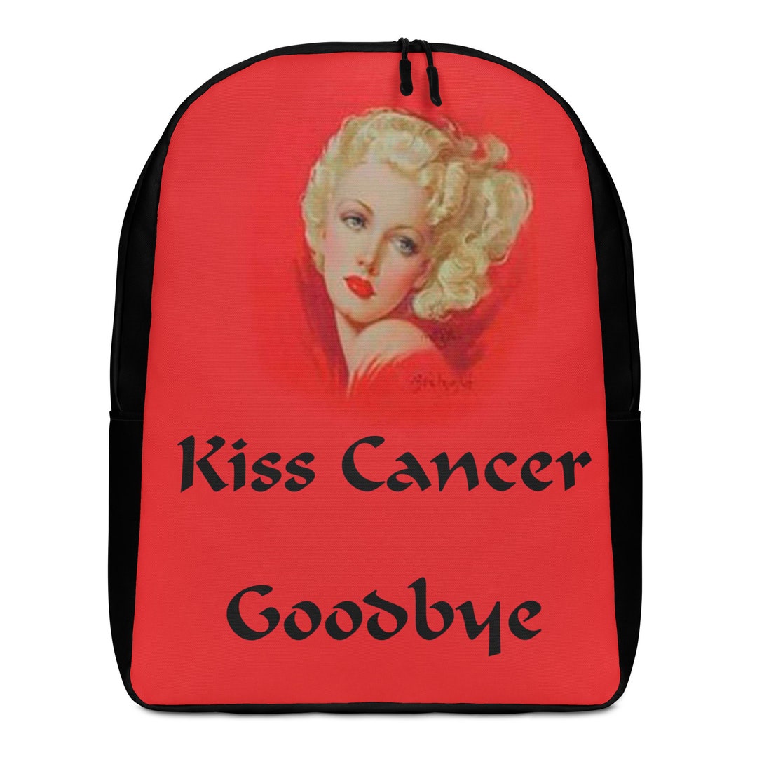 Kiss Cancer Goodbye Minimalist Backpack - Etsy