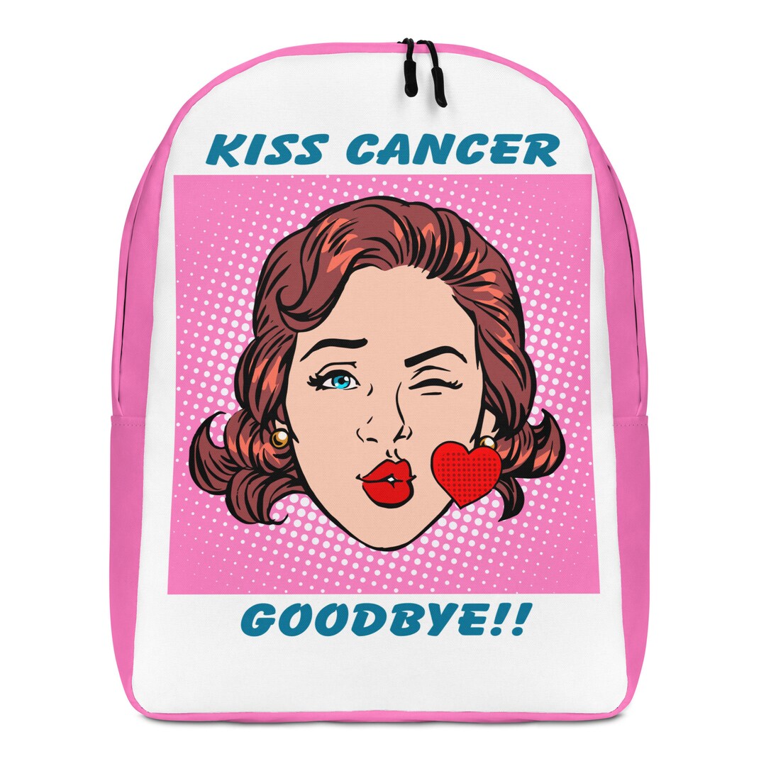 Kiss Cancer Goodbye Minimalist Backpack - Etsy