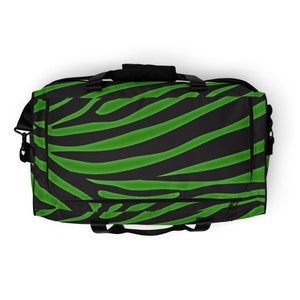 Green Zebra Duffle Bag - Etsy