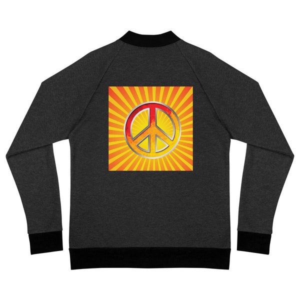 Peace Sign Bomber - Etsy