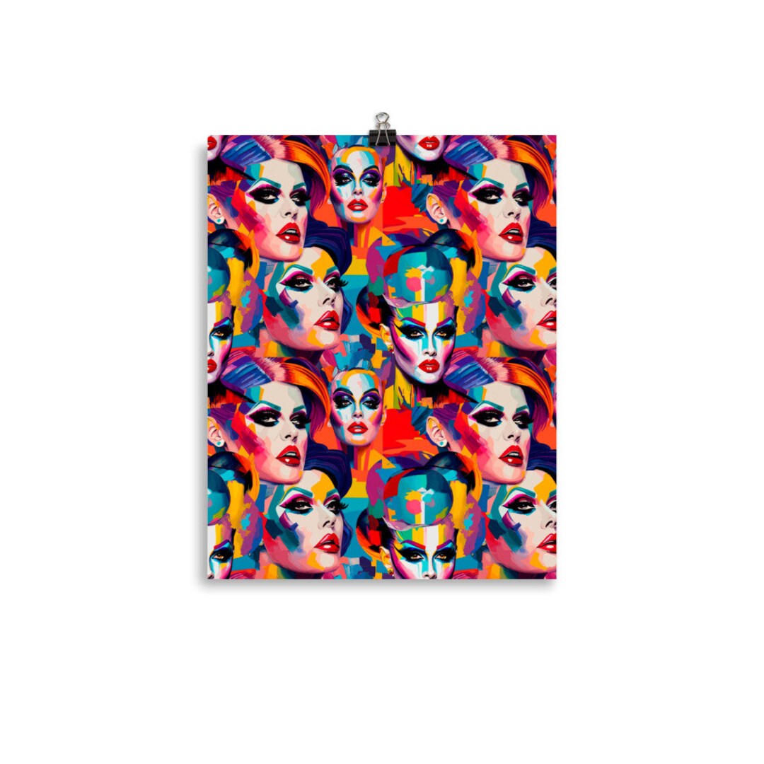 Drag Faces Photo Paper Poster - Etsy
