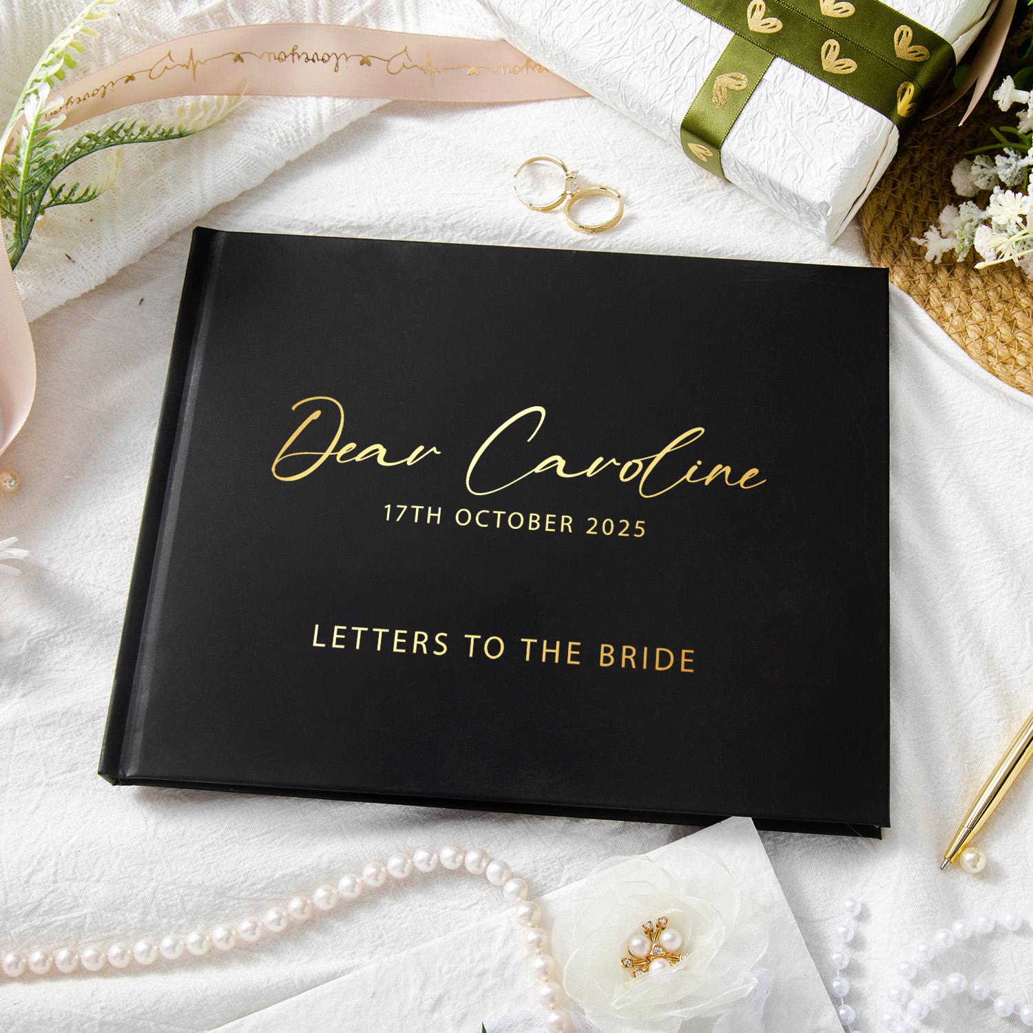 Personalized Letters to the Bride Book, Custom Bridal Shower Book, Hen ...
