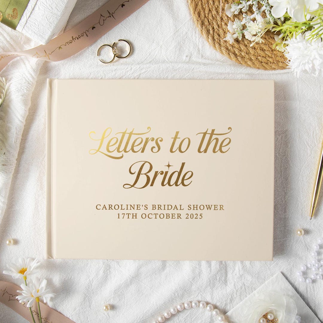 Personalized Letters to the Bride Book, Custom Bridal Shower Book, Hen ...