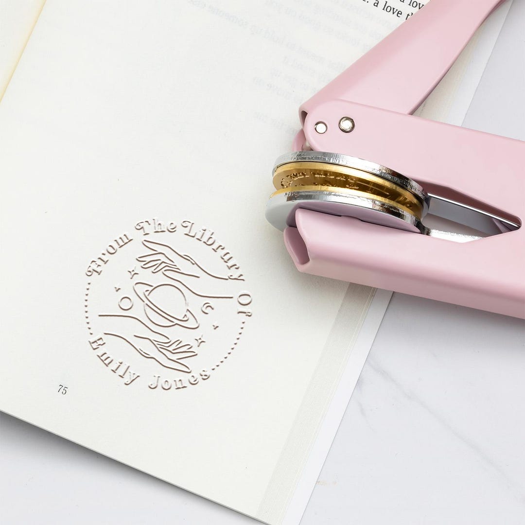 Personalized Library Embosser, Custom "from the Library Of..." Embosser ...