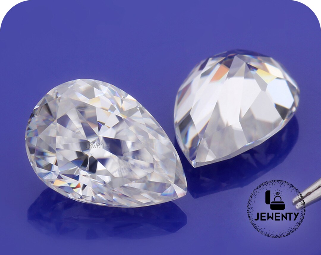 Fiery Colorless Sparky 10x7mm 2.00 Carat D-E-F Pear Diamond Cut Loose ...