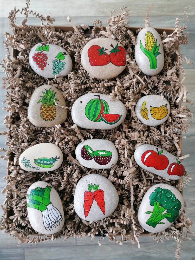 Fruit and Vegetable Stones Mud Kitchen Toys Mud Kitchen - Etsy
