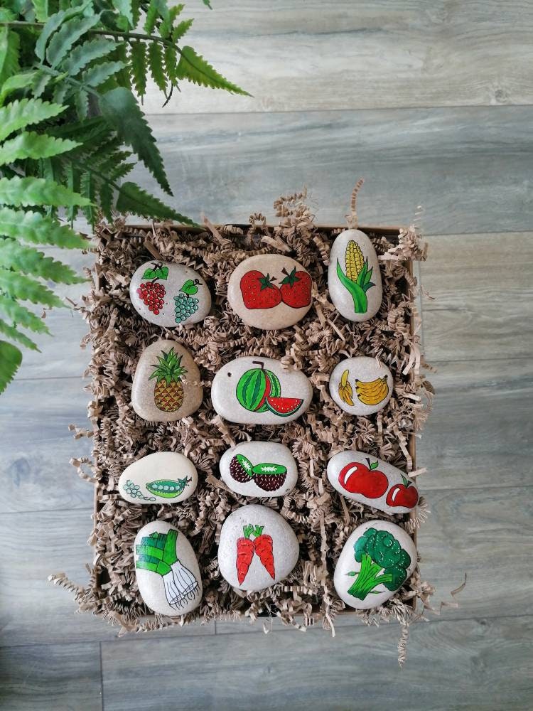 Fruit and Vegetable Stones Mud Kitchen Toys Mud Kitchen - Etsy