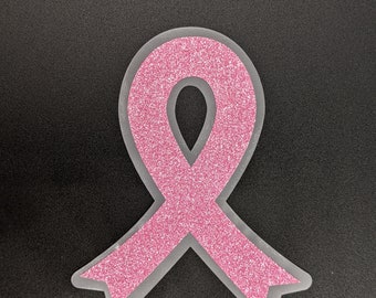 Pink Ribbon Decal | Etsy
