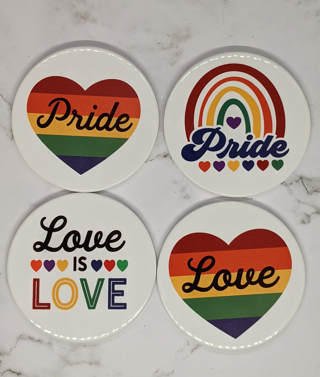 Pride Coasters série de 4 de montagnes russes en - Etsy France