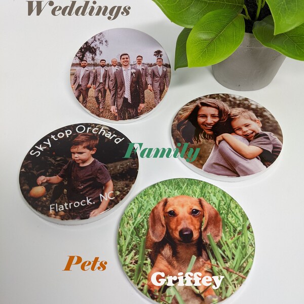 Ceramic Photo Coasters - Etsy