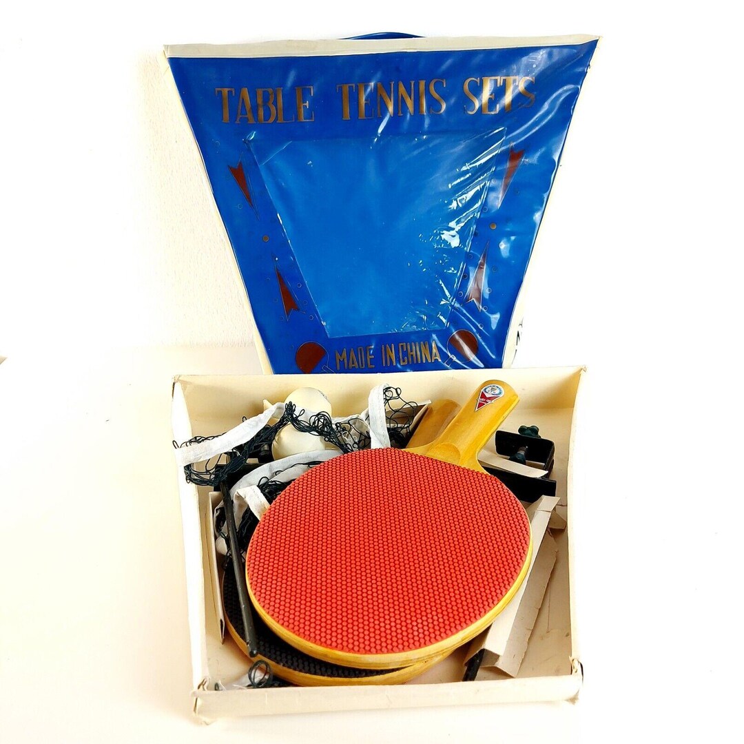 Vintage Chinese Ping Pong Table Tennis Set GOLD CUP Brand 1980s - Etsy