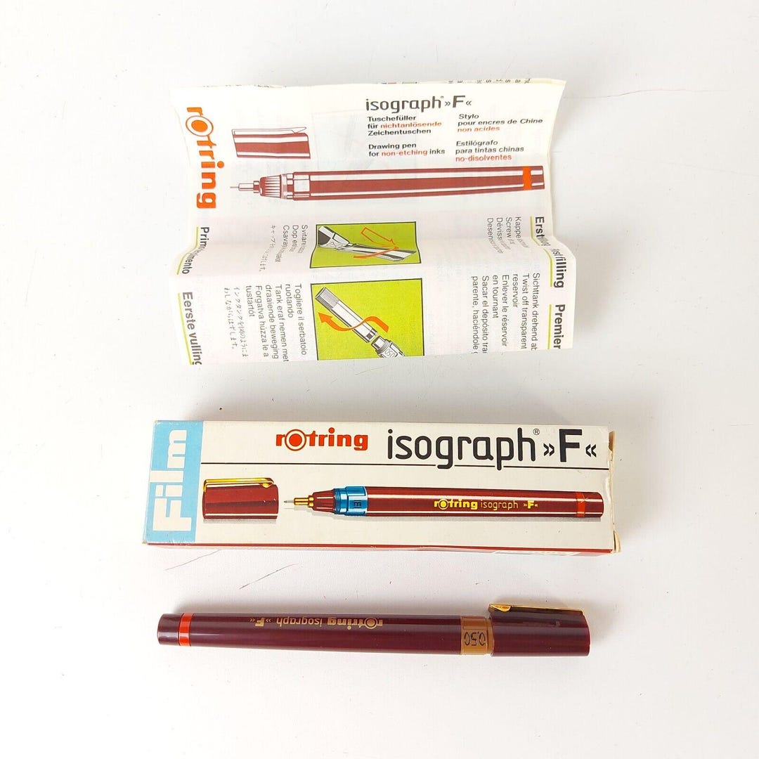 Rotring Isograph F Technical Drawing Pen for Drafting Film Size: 0.50mm ...