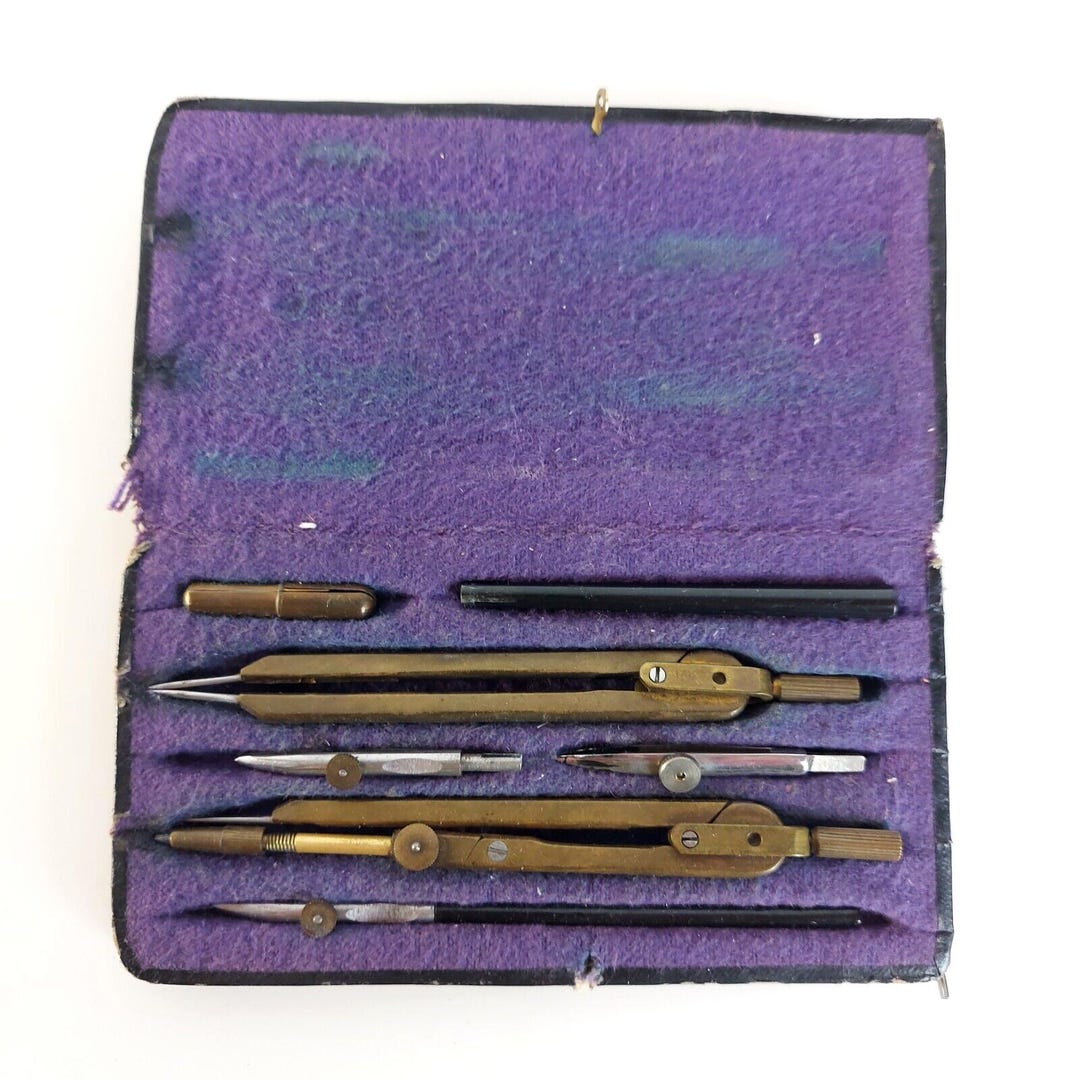 Antique Technical Drafting Compass Kit MURILLO 1930s Hungary Europe - Etsy