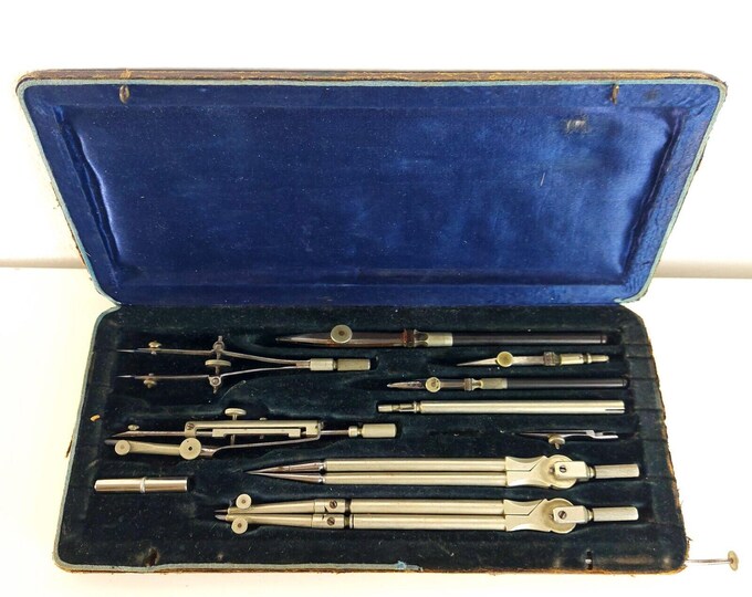 Antique Precision Drafting Compass Set Early 20th Century Austria ...