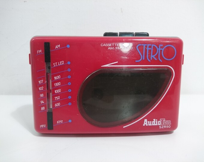 Vintage Retro Walkman Cassette Player Radio AUDIOTON SZR50 - Fully ...